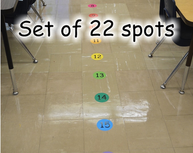 Set of 24 Line up Spots, Line Markers, Classroom Line Helpers ...