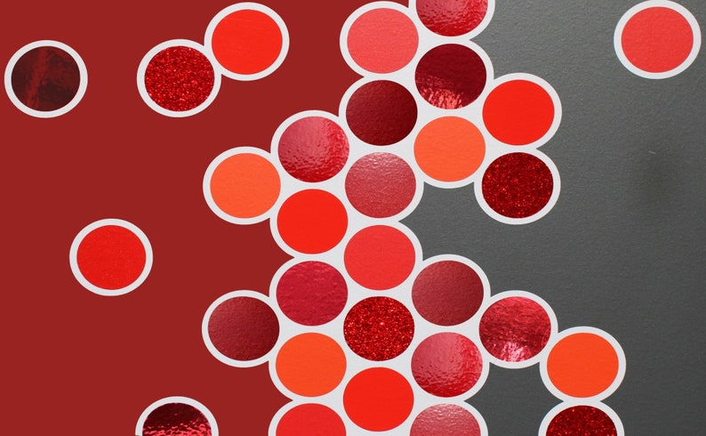 Two Tone Red Handmade Wall Decal Panel - Etsy