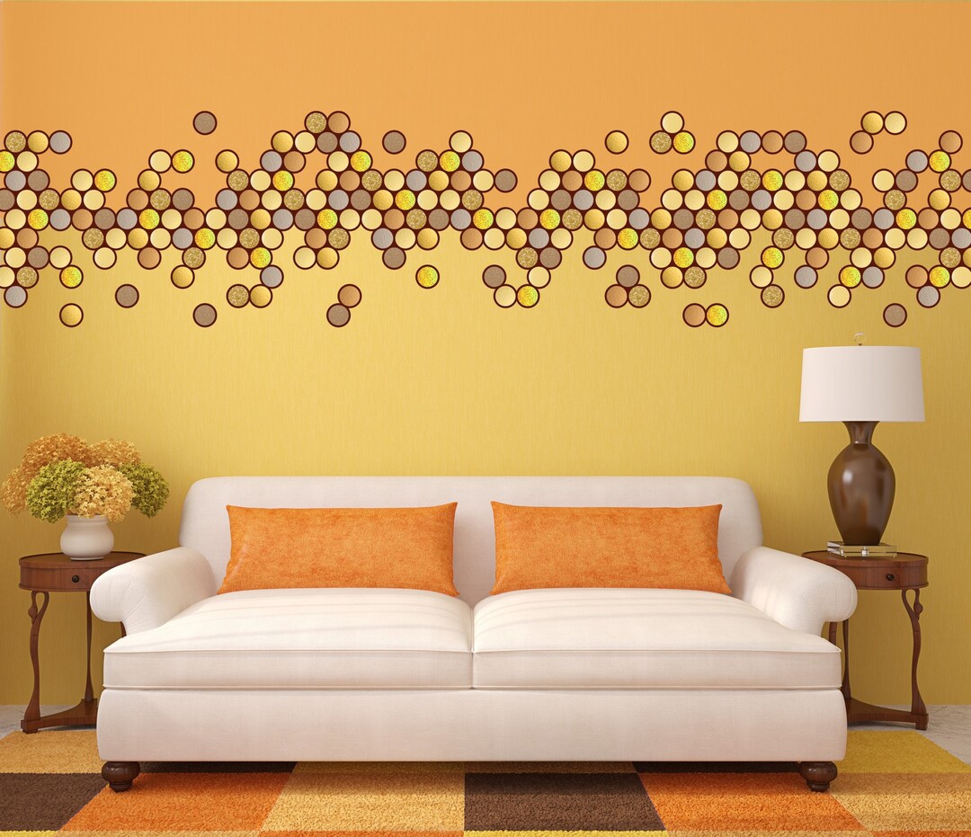 Two Tone Gold Handmade Wall Decal Panel - Etsy