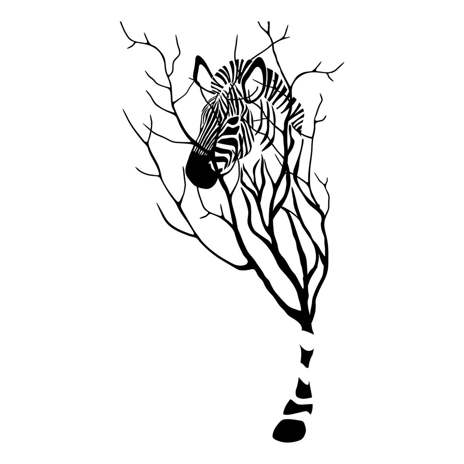 Zebra Decal or Self Adhesive Stencil - Etsy