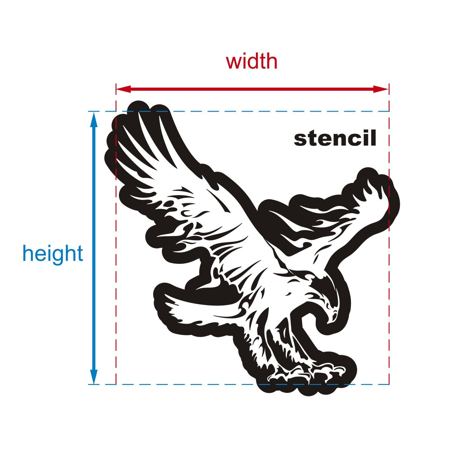 Eagle - Stencil or Decal - Etsy