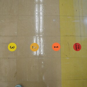 Teacher's Helper - Set of 27 Floor Decals. Spots: "line Leader", "door ...