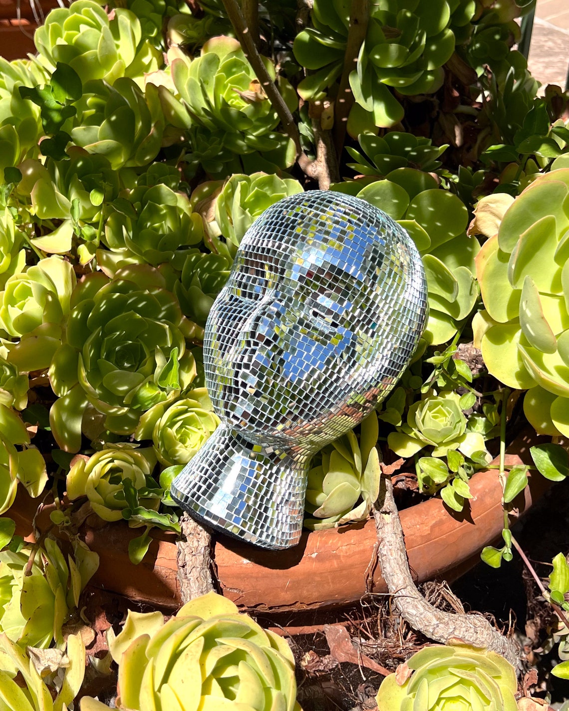 Disco Head Mirrored Mosaic Mannequin Head Disco Ball - Etsy