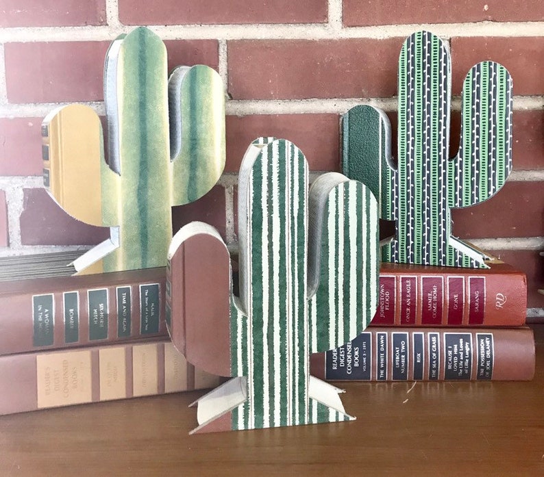 YOU PICK Cactus Decor Cactus Vintage Book Custom Cut - Etsy