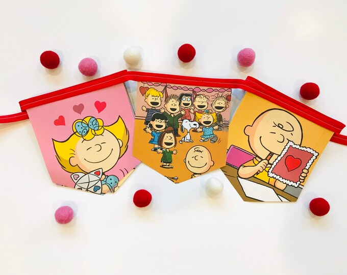 Happy Valentines Day Charlie Brown Party Banner Charlie Brown Valentine ...