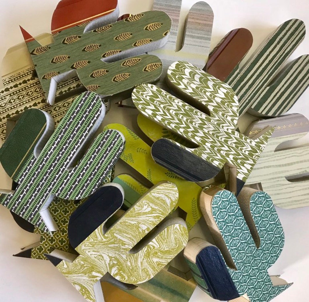 YOU PICK Cactus Decor Cactus Vintage Book Custom Cut Summer Decor ...