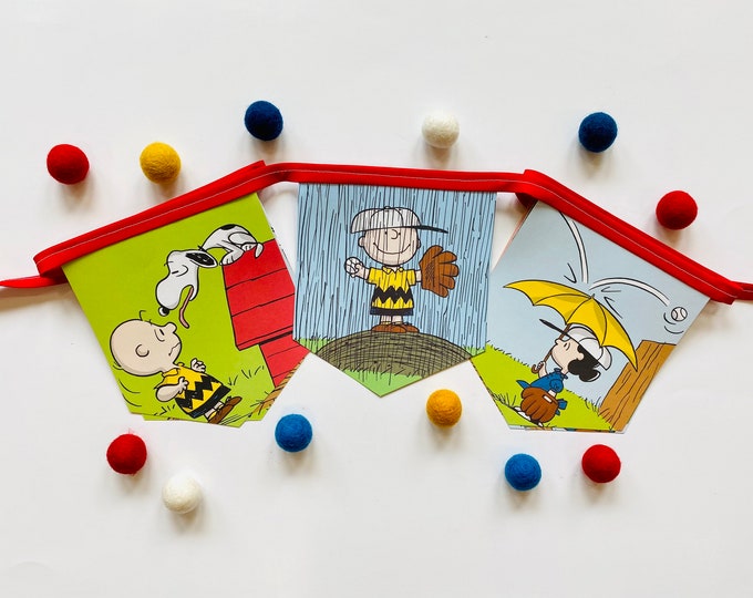 Peanuts, Charlie Brown and Snoopy Birthday Banner - Etsy