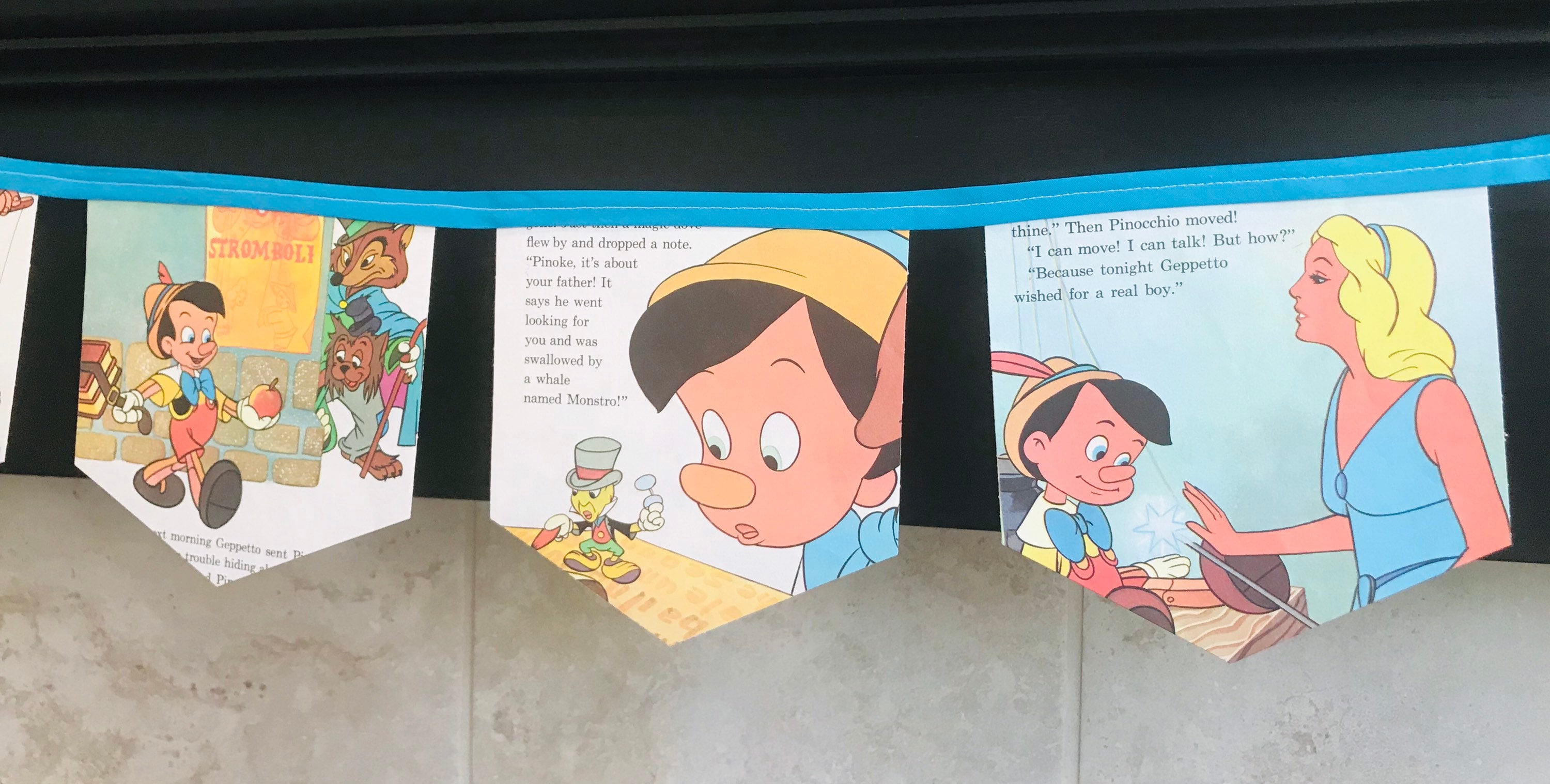 Disney's Pinocchio Birthday Banner Pinocchio Party - Etsy