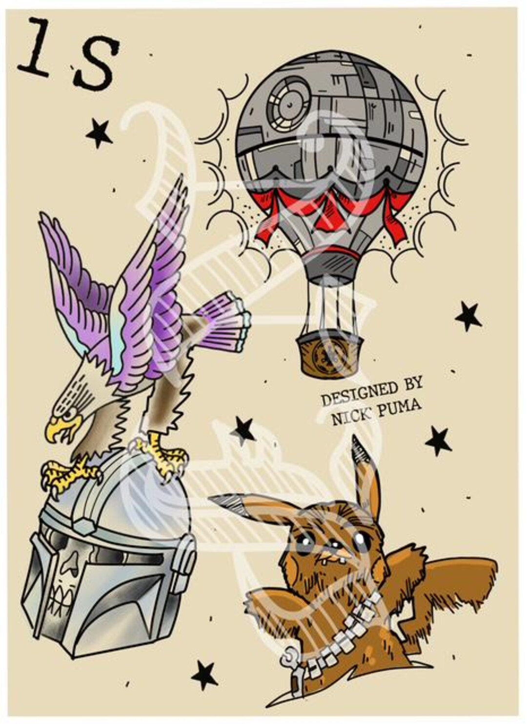 Traditional Tattoo Flash Based off Star Wars - Etsy
