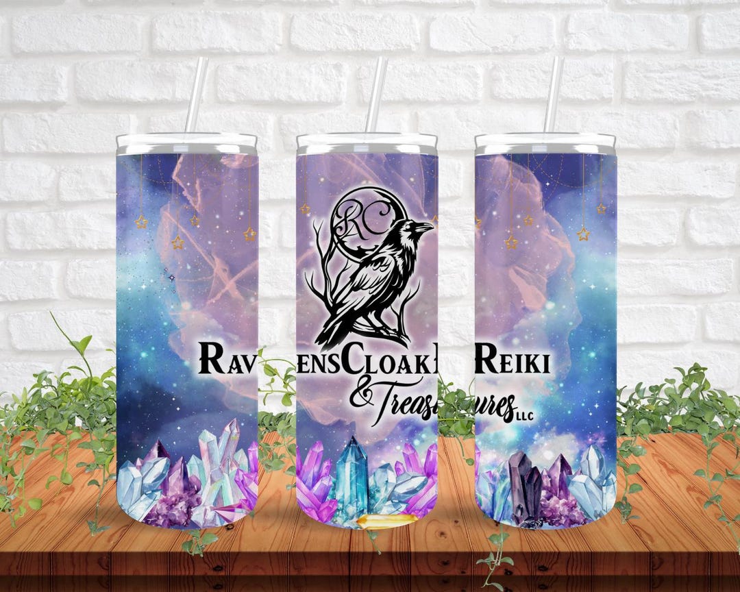 Ravenscloak Shop Logo, Raven Tumbler Wrap, 20oz Skinny Wrap, Template ...