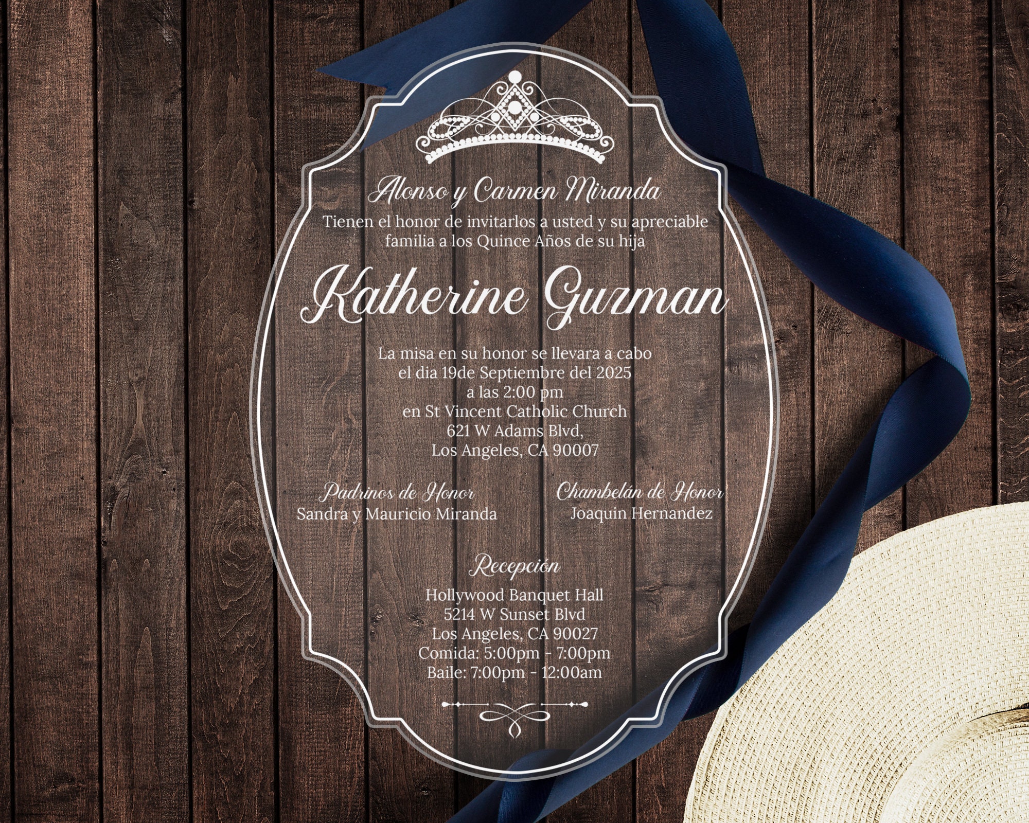 Acrylic Invitation Quinceañera Mirror - Etsy