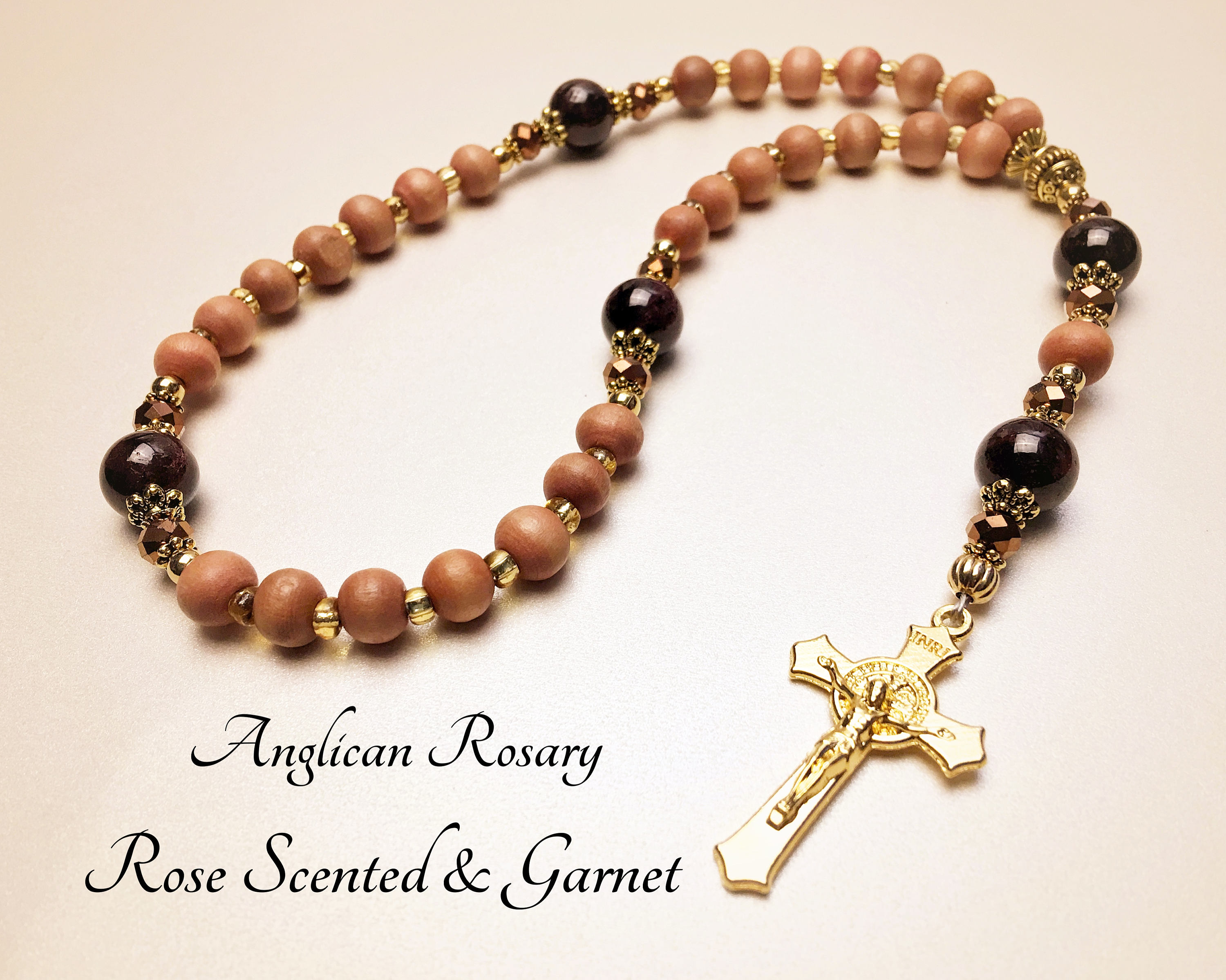 Anglican Rosary. Christian Rosary. Rose Wood Beads. St | Etsy