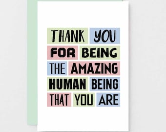 Thank You Card Thank You For Looking After Me Grateful | Etsy