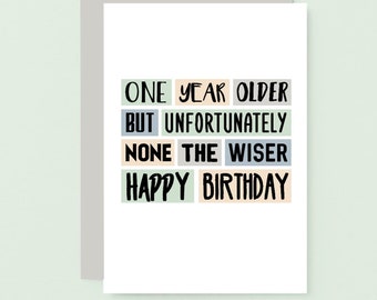 Modern Toss Work Robot Birthday Card Funny Humour for Him Her Friend ...