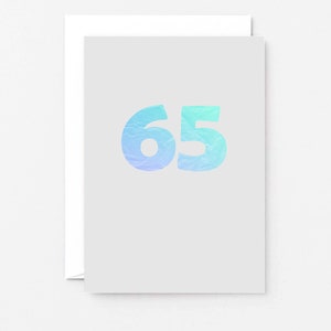 Happy 65th Birthday Card or Milestone 65 Years Together Anniversary ...