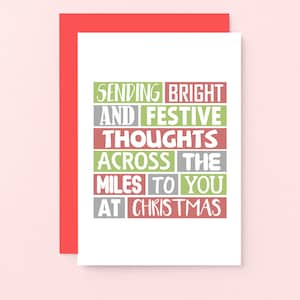Long Distance Christmas Card for Family, Across the Miles, Seasons ...