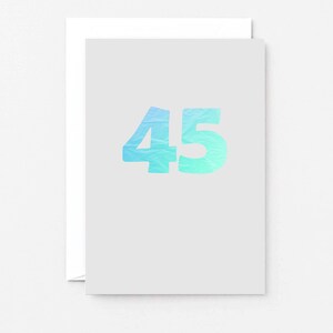 45th Birthday Card Forty-fifth Anniversary Age 45 Years Old - Etsy