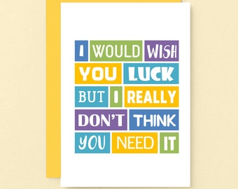 Funny Good Luck Card Back to Work Card New Job Card New | Etsy