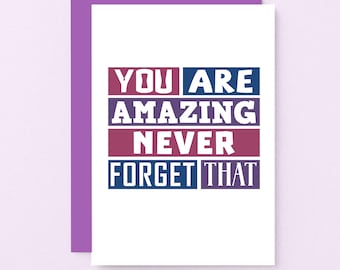 Printable You Are Amazing Card Thinking of You Card Congrats - Etsy