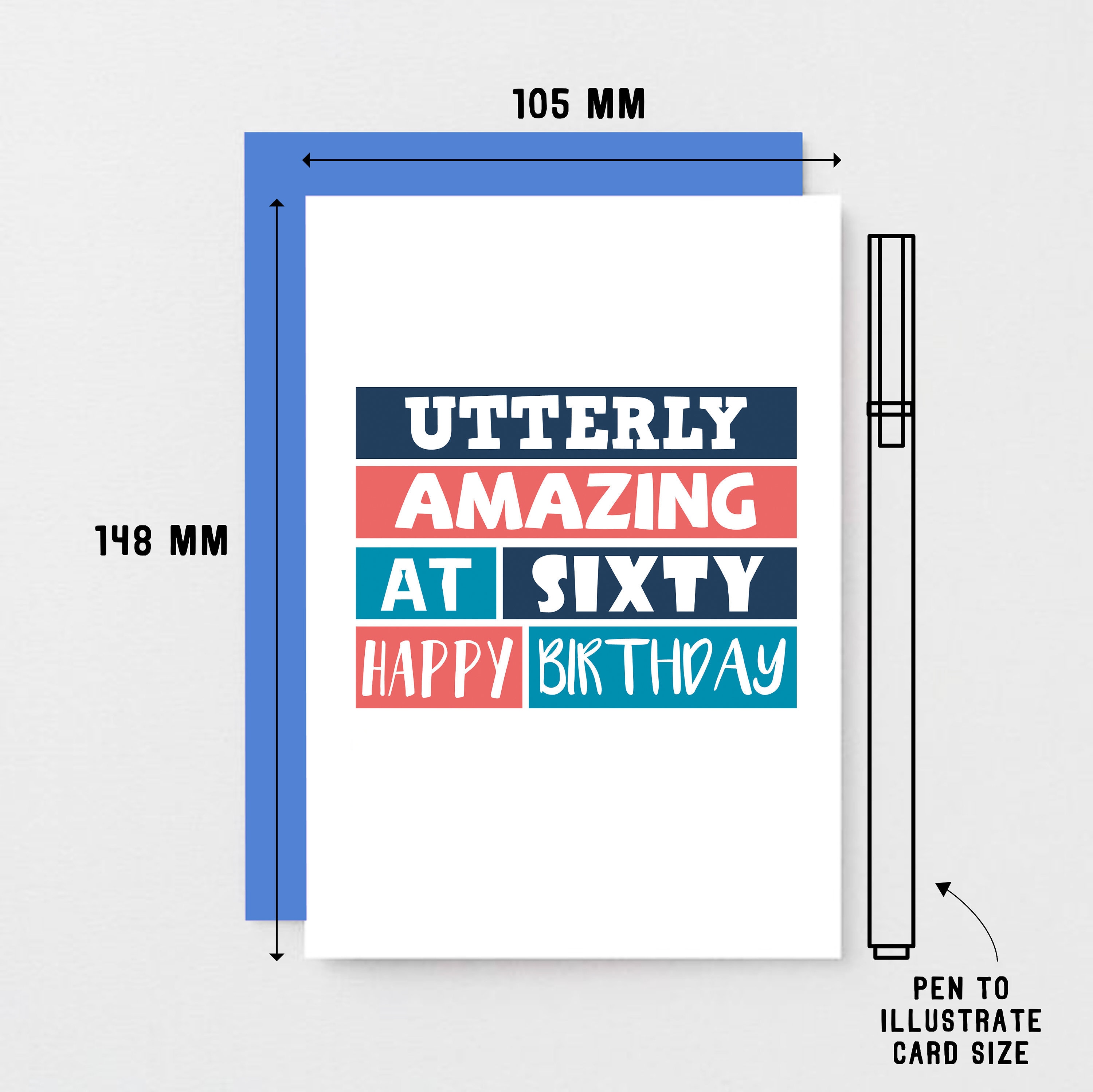 60th Birthday Card | Happy Sixtieth Birthday | Sixty Birthday Card | 60 ...