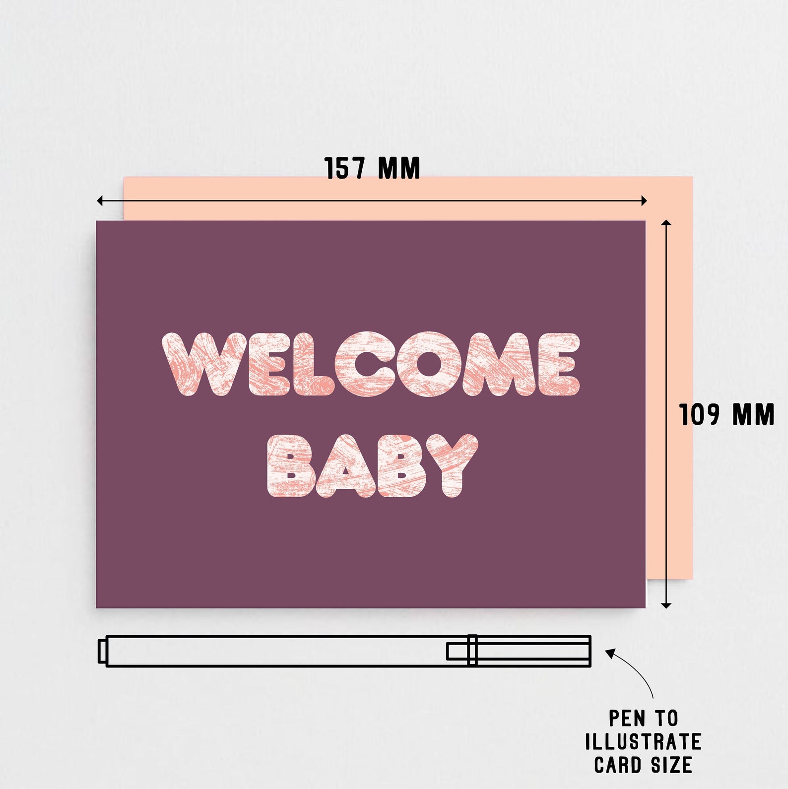 Welcome Baby Card, Congratulations New Baby Card, Congrats New Parents ...