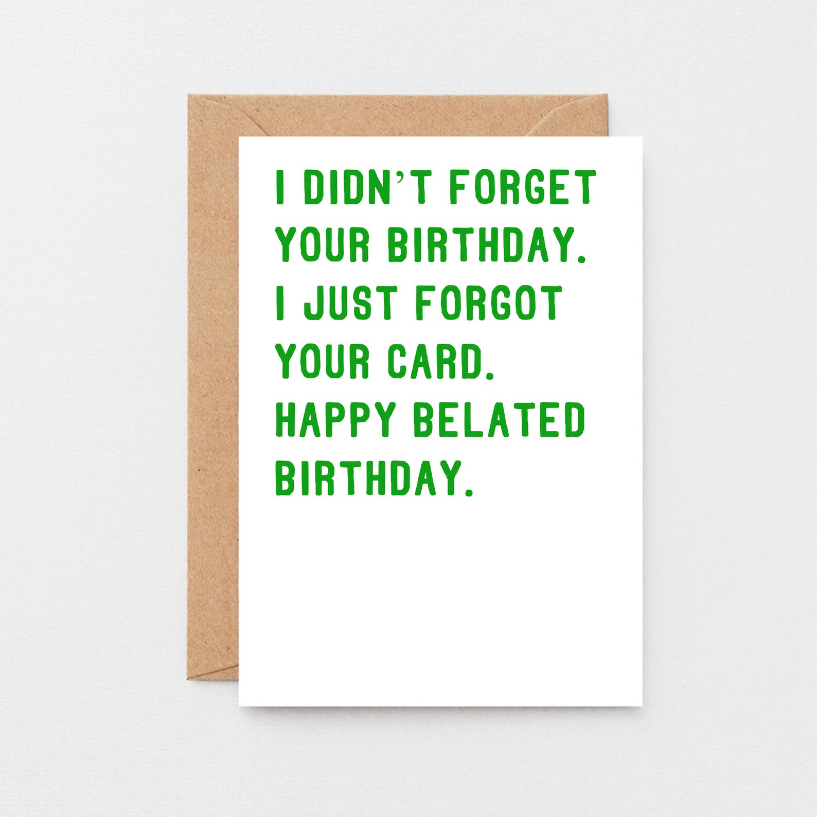 Funny Belated Birthday Card Late Card Sorry I Forgot - Etsy
