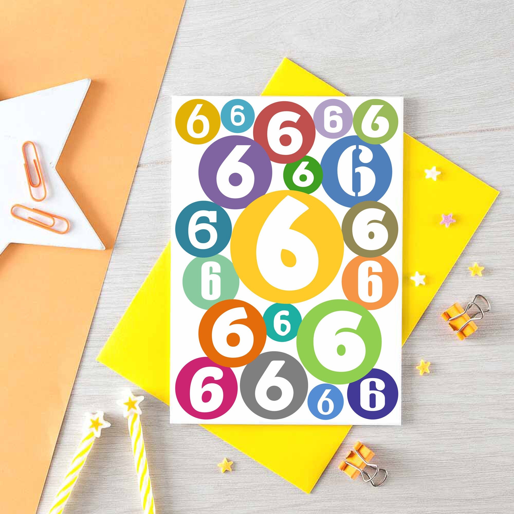 Sixth Birthday Card Six Year Old Birthday Card 6th - Etsy