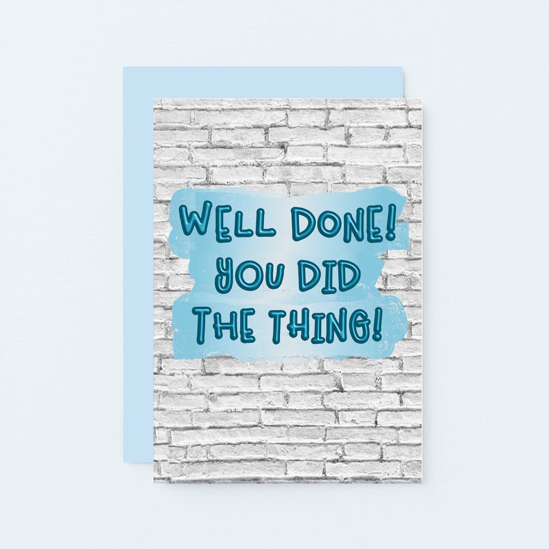 Modern Congratulations Card | Well Done New Job Card | Graduation ...