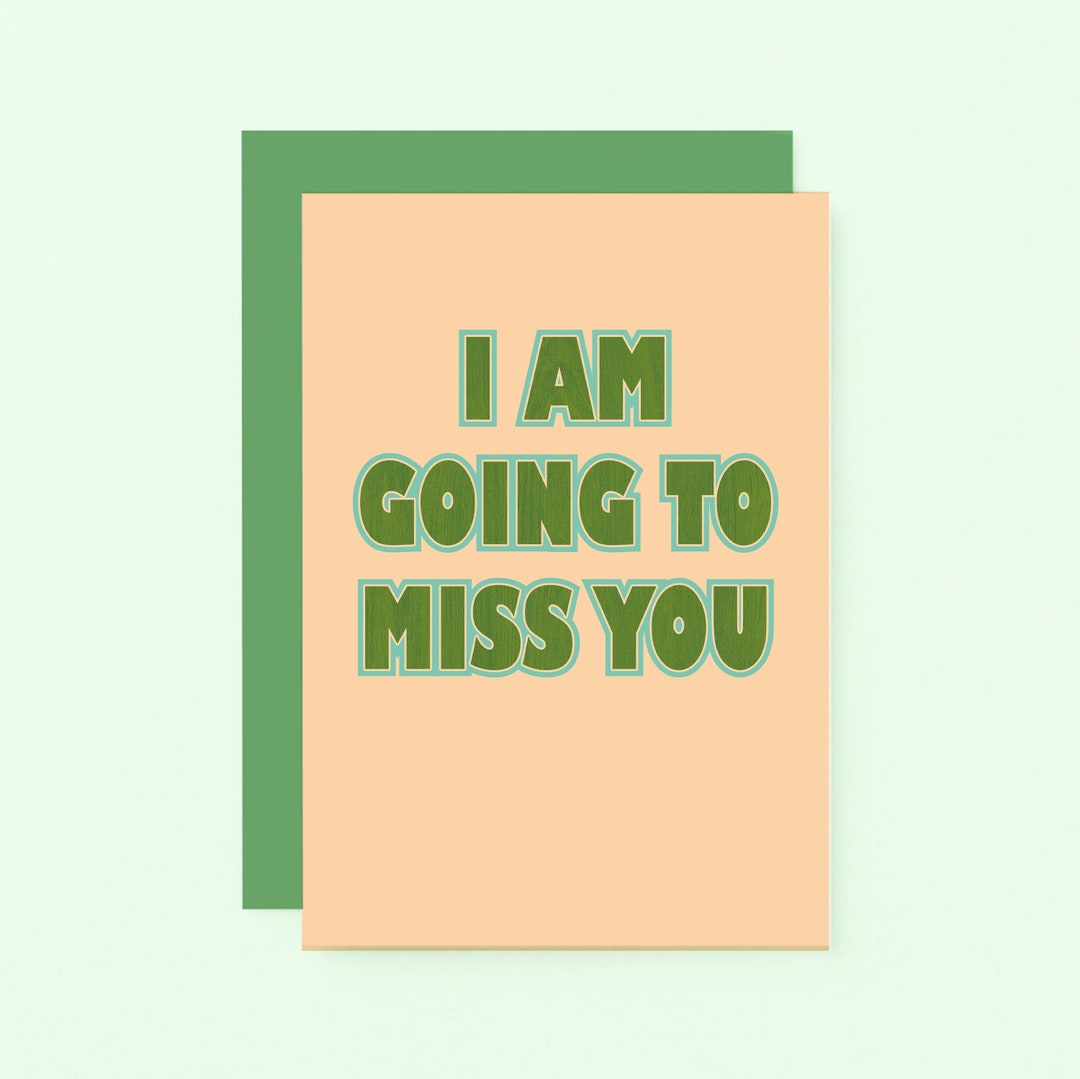 Will Miss You Card | Colleague Leaving | Friend Moving | SE1504A6 - Etsy