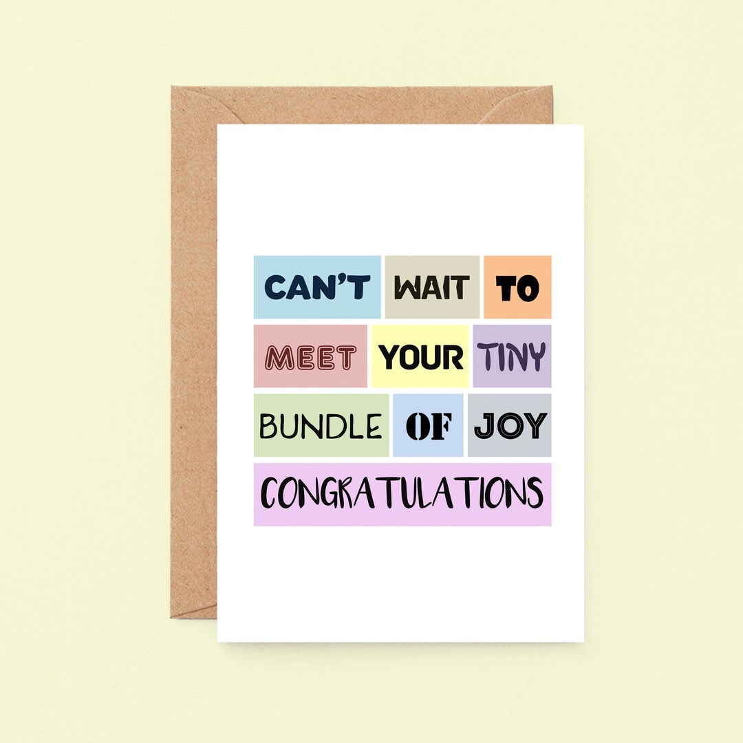 New Baby Card | New Parents | Newborn Card | Congratulations Baby ...