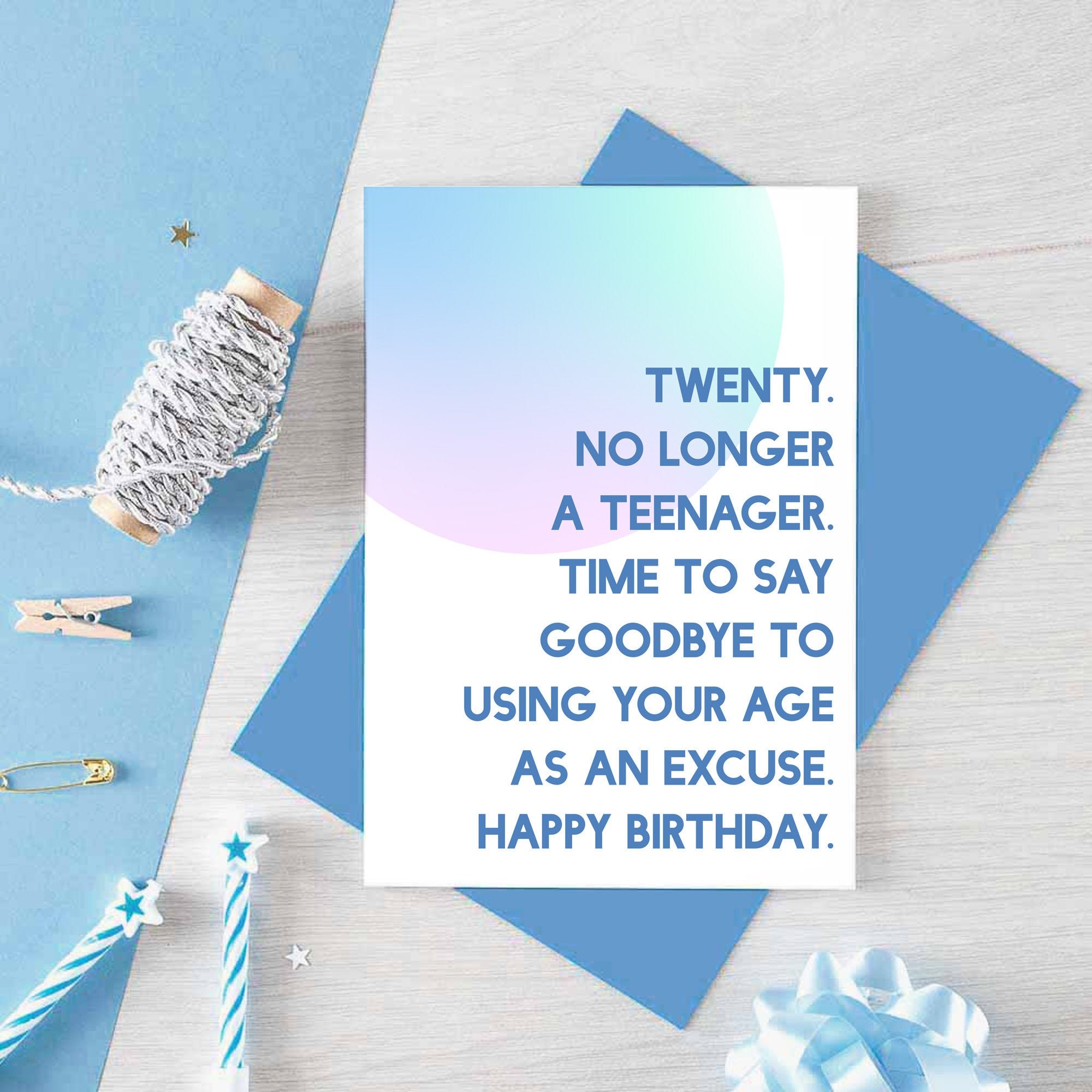 Funny 20th Birthday Card Twenty Birthday Card 20 Birthday | Etsy