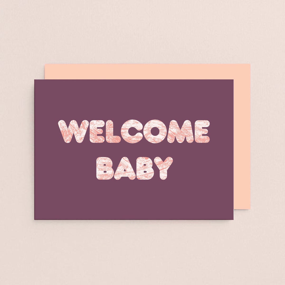 Welcome Baby Card, Congratulations New Baby Card, Congrats New Parents ...