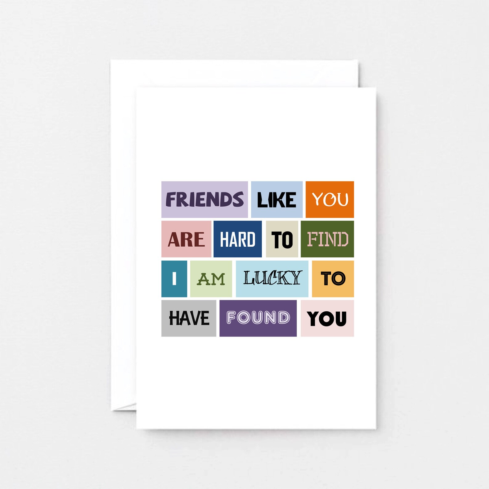 Friendship Card Greeting Card for Friend Thank You Card - Etsy