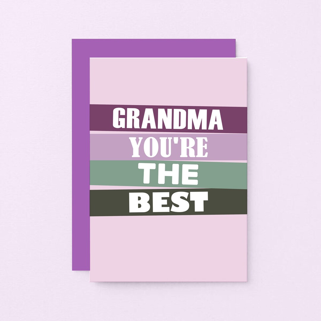 Sweet Card for Grandmother, Best Grandma Card, Grandmother Birthday ...
