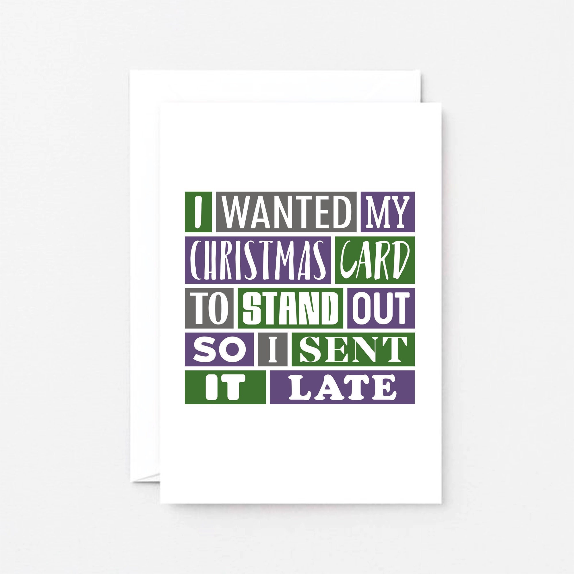 Funny Late Christmas Card | Belated Christmas | Sorry It's Late ...