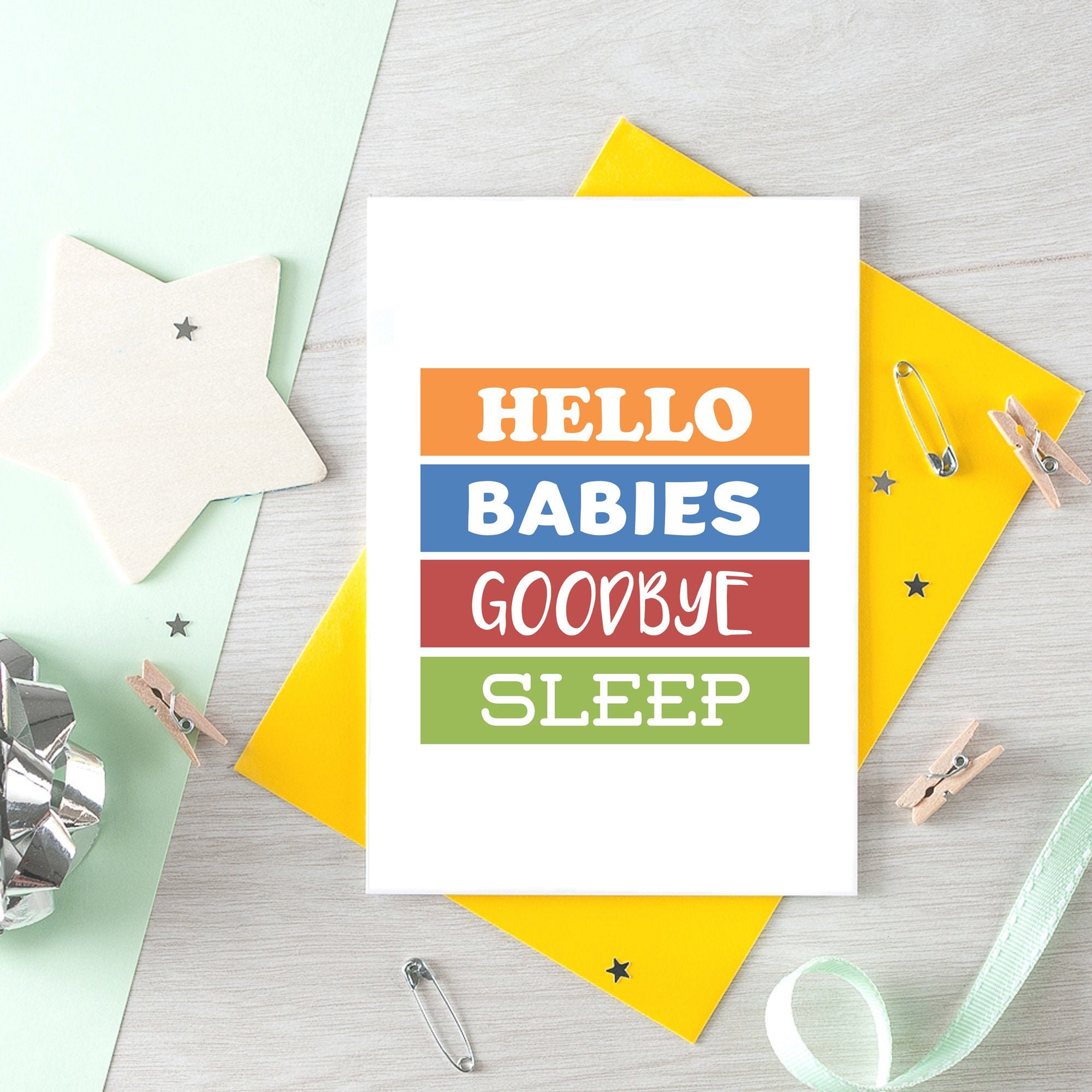 Twins New Baby Card Funny New Babies Card Triplet Babies | Etsy