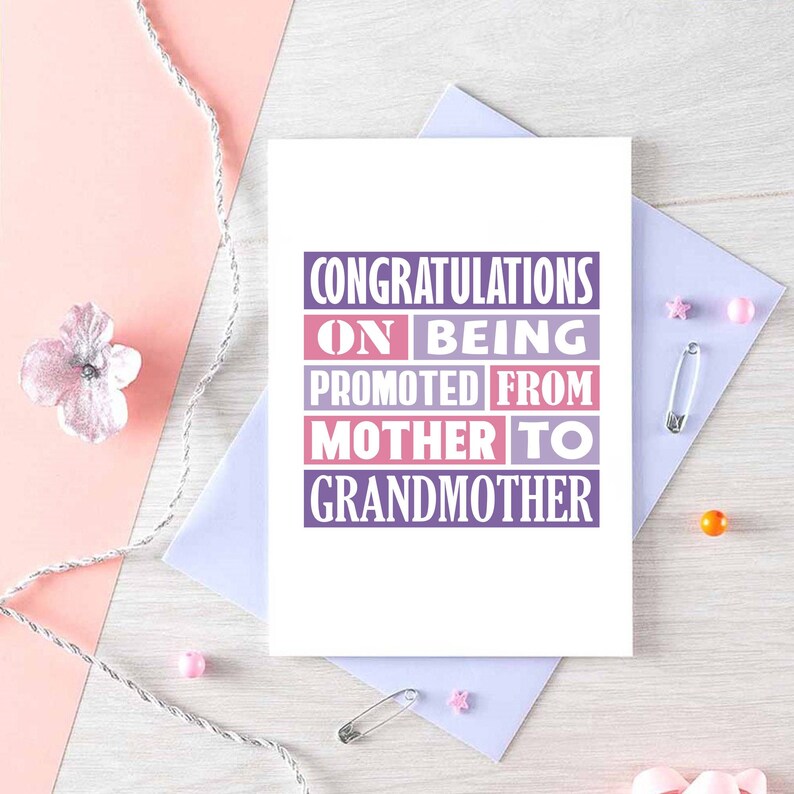 New Grandmother Card : New Grandchild Congratulations | SE0124A6 - Etsy