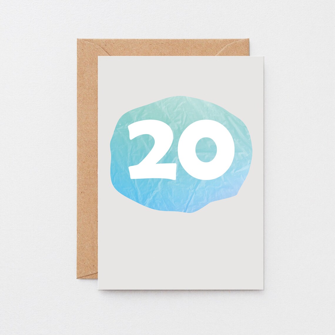 20th Birthday Card, 20th Anniversary Card, Twenty Birthday Card ...