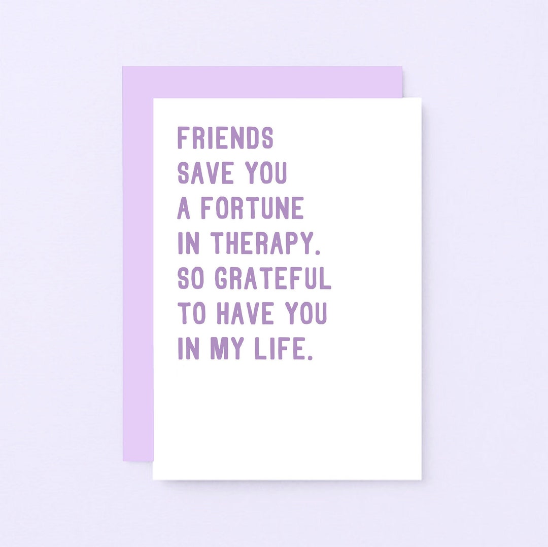 Friendship Card | Thank You Card for Friend | Funny Birthday Card for ...