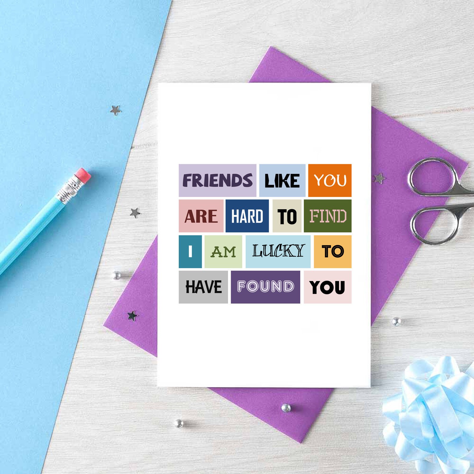 Friendship Card | Greeting Card for Friend | Thank You Card | Bon ...