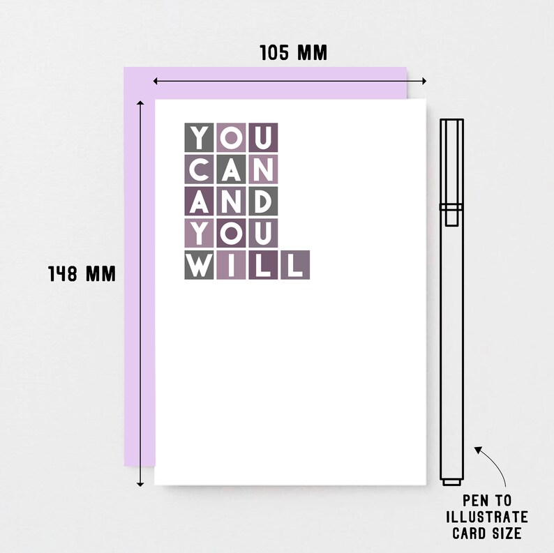 You Can Good Luck Card | Encouragement Card | Supportive Friendship ...