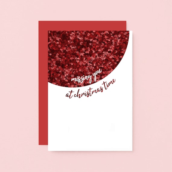 Missing You At Christmas Card Long Distance Christmas Card | Etsy