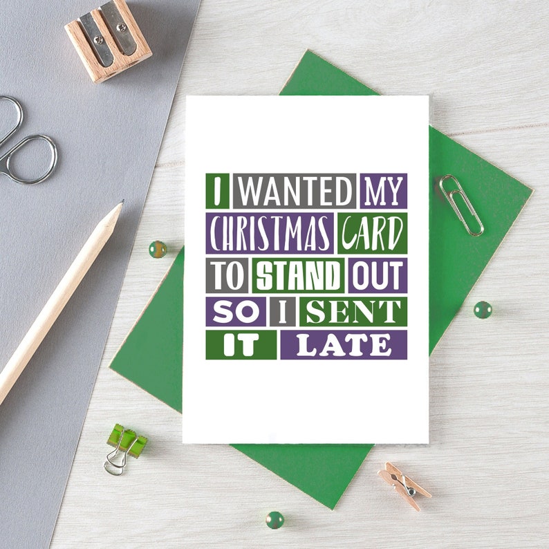 Funny Late Christmas Card | Belated Christmas | Sorry It's Late ...