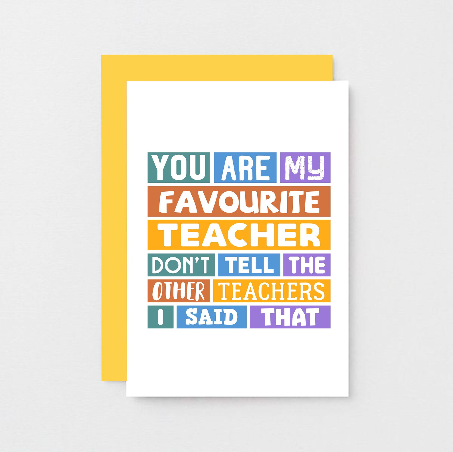 Funny Teacher Card Thank You Card For Teacher Funny | Etsy