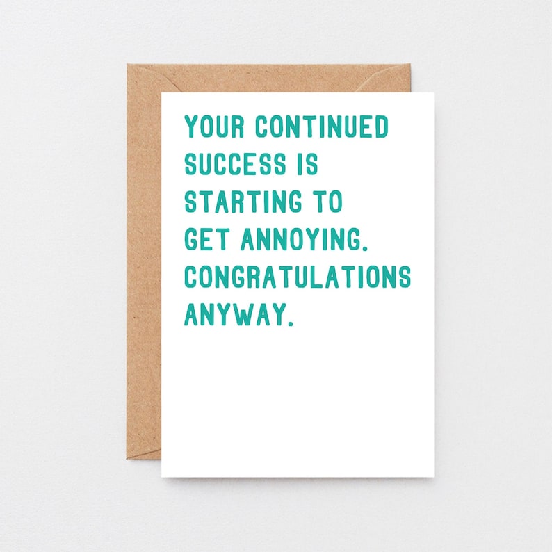 Funny Congratulations Card Funny New Job Card Graduation - Etsy UK