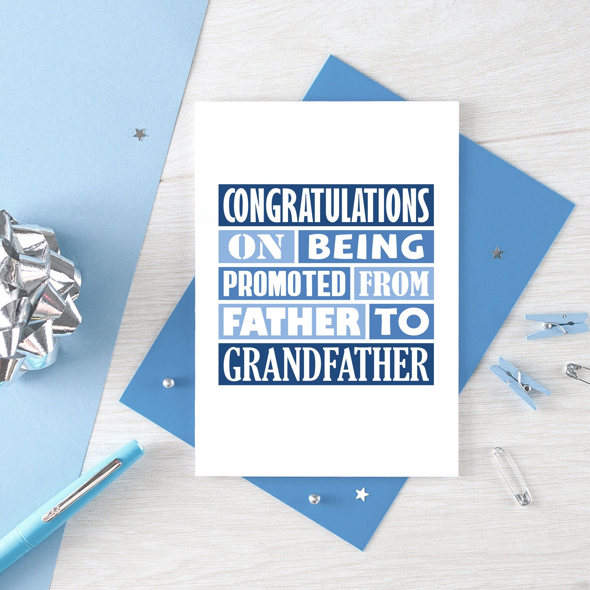 New Grandfather Card | New Grandchild | New Baby Grandson | New ...