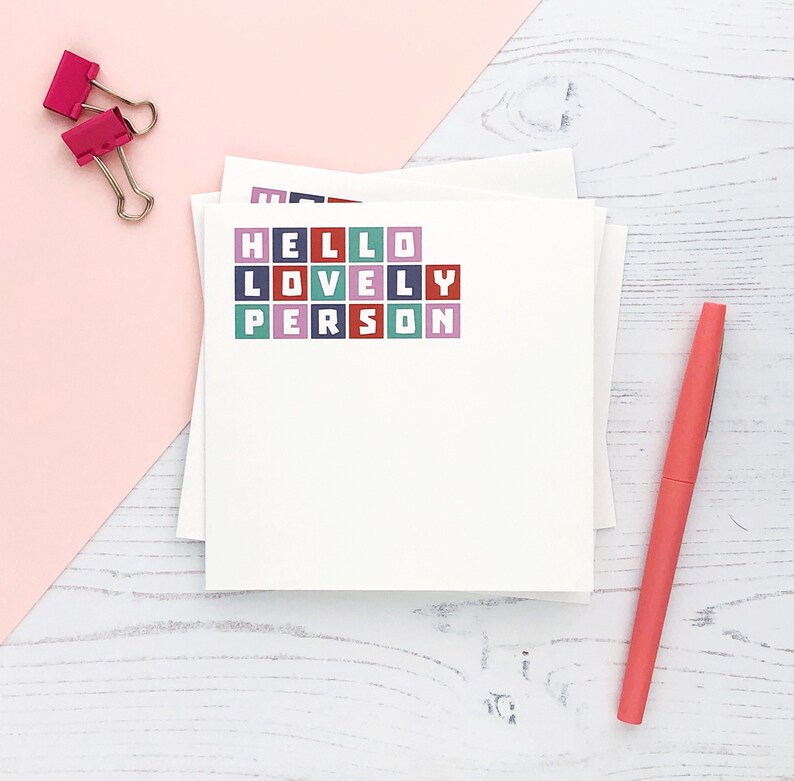 Hello Lovely Person Card | Thinking of You Card for Friend | Just ...