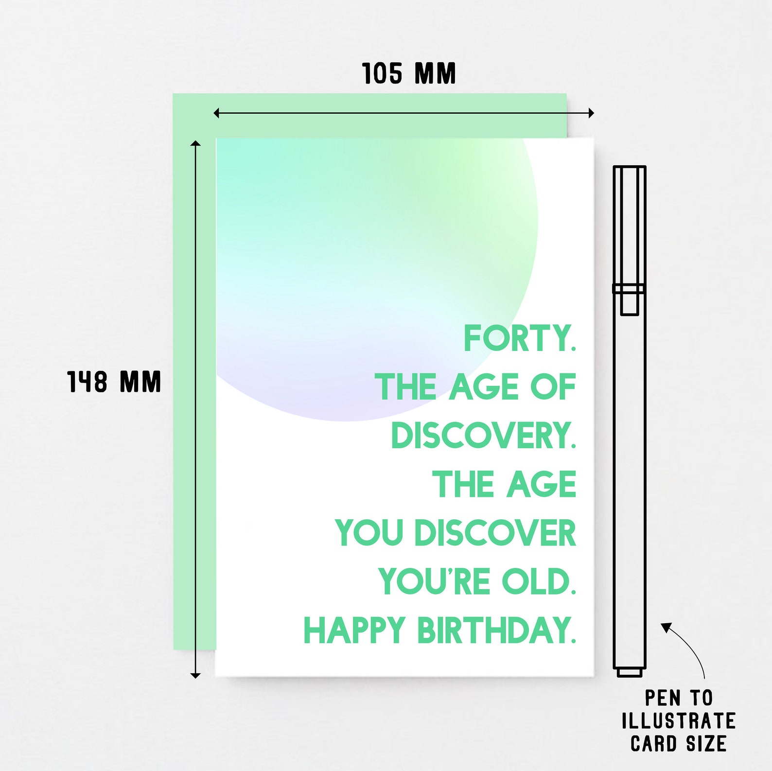 Funny 40th Birthday Card 40 Years Old Fortieth Birthday | Etsy