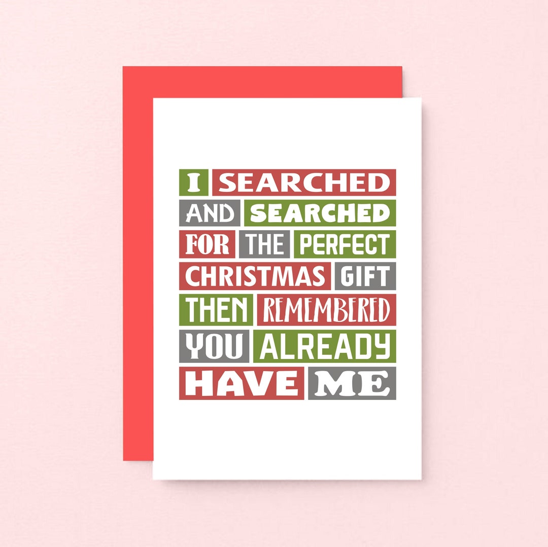 Cheeky Christmas Card for Girlfriend Dad Christmas Card - Etsy