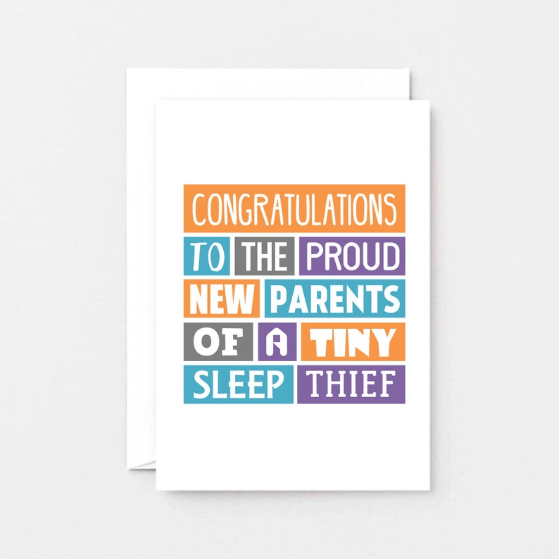 Funny New Baby Card New Parents Card Funny Newborn Card | Etsy